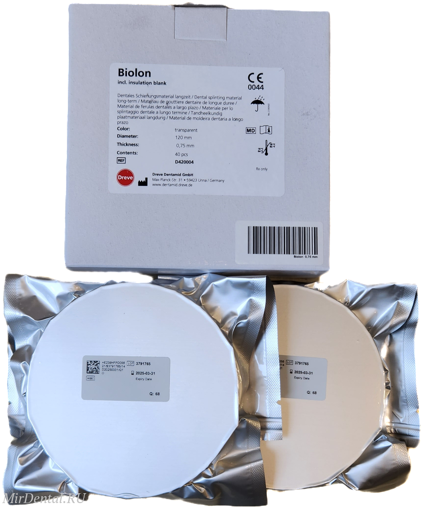 Biolon Пластины для элайнеров, защитных кап и окклюзионных шин DREVE ...